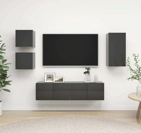 vidaXL 5dílný set TV skříněk kompozitní dřevo [3078695] Barva: Černá