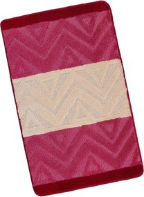 Koupelnová předložka před vanu 60x100cm chevron burgundy