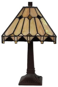 Stolní lampa Tiffany ve stylu art deco Nicole – 23x23x38 cm