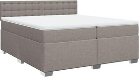 Box spring postel s matrací taupe 200x200 cm textil 3288313