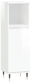 3dílný set koupelnových skříněk lesklý bílý kompozitní dřevo,  3187783