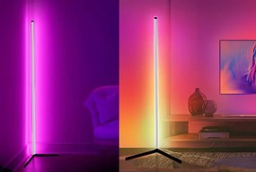 Verk Group Podlahová rohová rgb led lampa na noční stolek pro použití v ložnici 1,5