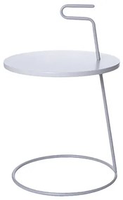 Šedý Servírovací stolek – světle  ø 42 × 65 cm PRESENT TIME
