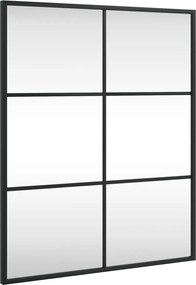 vidaXL Nástěnné zrcadlo černé 50 x 60 cm obdélník železo [358647]
