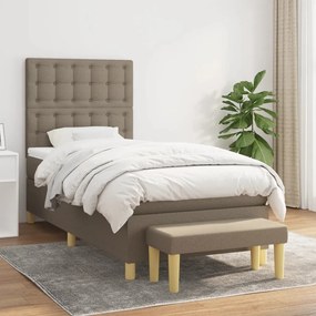 Box spring postel s matrací taupe 90x200 cm textil 3137449