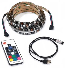 LED pásek za TV - 5V - 5m - 60LED/m - 72W - IP20 - RGB - dálkové ovládání