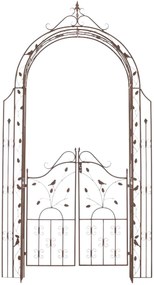Pergola na popínavé rostliny GS22232 s brankou  - Hnědá antik