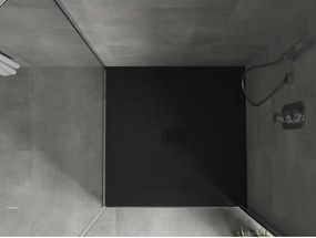 Mexen Hugo, čtvercová sprchová vanička SMC 100 x 100 cm, černá, černá krytka, 42701010-B