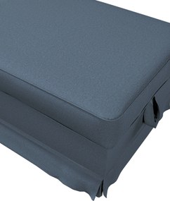 Potah na podnožku Ektorp Bromma barva modrá látka pletený vzor