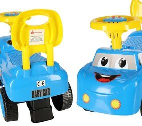 KIK KX4414 Úsměv autíčka push ride s klaksonem modrý