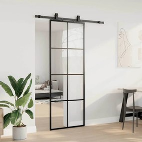 Posuvné dveře se sadou kování černé 76x205 cm ESG Glass 3375908