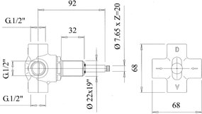 Sapho Axia podomítkový přepínač kouhoutkový chrom DEVIN5