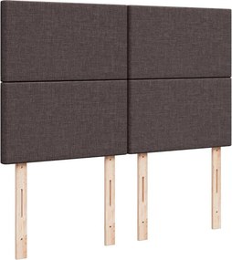 Box spring postel s matrací tmavě hnědá 140x190 cm textil 3292047