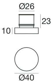 Linea Light 92260W00 Sand, kulaté dekorativní LED svítidlo, 1x1W LED v teple bílé barvě světla, prům. 4cm, IP65