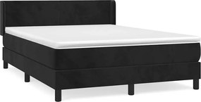 Box spring postel s matrací černá 140 x 190 cm samet 3130837