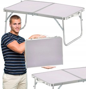 Skládací kempingový turistický stůl Komo 60 cm bílý