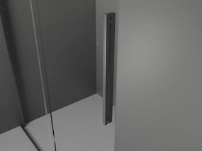 Mexen Velar L, sprchový kout s posuvnými dveřmi 90 x 80 cm, 8mm sklo námraza, grafit broušený, 871-090-080-33-66