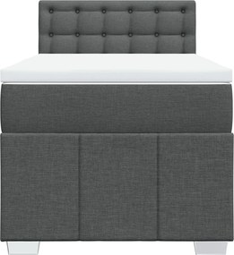 Box spring postel s matrací tmavě šedá 90x190 cm textil 3286938