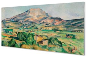 Obraz na skle Art louka s výhledem na vrchol 120x60 cm