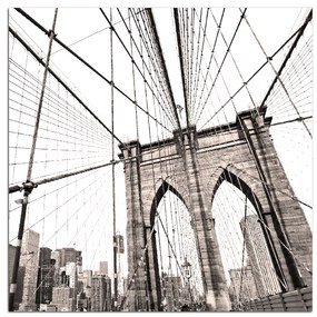 Obraz na plátně - Manhattan Bridge - čtverec 3925A (50x50 cm)