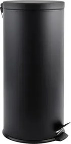 MSV Pedálový koš matná černá / Pedálový koš / 30 l / ocel