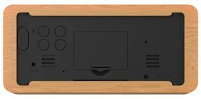 JVD Digitální bateriový budík s teploměrem JVD SB3210.2 v imitaci dřeva