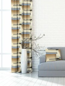 Výprodej dekoračního závěsu s tunýlkem, OXY Stripes modrý, 140 x 245 cm