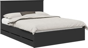Rám postele se zásuvkou Černá 150 x 200 cm Inženýrské dřevo 3411104