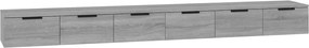 Nástěnné skříňky 2 ks šedé sonoma 102x30x20 cm kompozitní dřevo 3115906