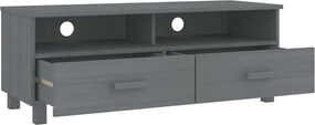 TV stolek HAMAR tmavě šedý 106 x 40 x 40 cm masivní borovice 340470