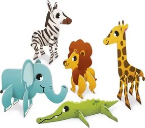 EDUCA Moje první 3D puzzle Džungle 5v1 / 5 figurek / 3-4 dílků