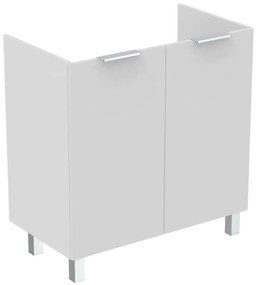Ideal Standard Eurovit+ - Umyvadlová skříňka, 84x80x44 cm, 2 dvířka, panty L/P, lesklá bílá R0262WG
