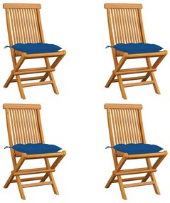Zahradní židle s antracitovými poduškami 8 ks masivní teak