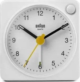 Braun BC02X bílý / Klasický budík / 1x AA baterie