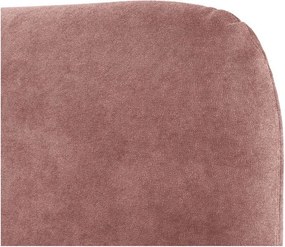 Růžová čalouněná dvoulůžková postel s roštem 140x200 cm Vera – Micadoni