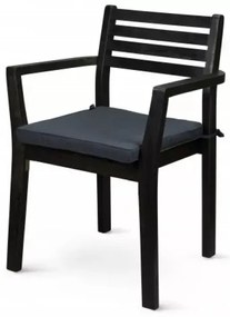 Exteriérová moderní židle Maldiv, černé barvy