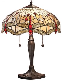 Dragonfly beige stolní lampa Tiffany 64085