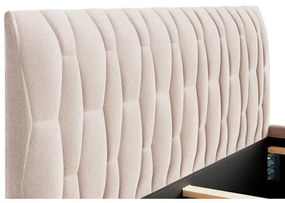 Čalouněná postel Aksel 180x200, béžová, bez matrace