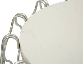 Designový odkládací stolek Gamaliel 47,5 cm stříbrný