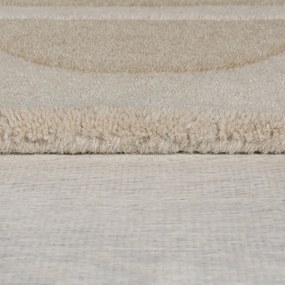 Ručně tkaný vlněný běhoun v přírodní barvě 80x230 cm Lois Scallop – Flair Rugs