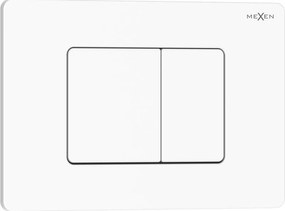 Mexen Tex 05 splachovací tlačítko nerezová ocel, bílý lesk - 6105-01
