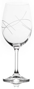 Crystalex - Bohemia Crystal Sklenice na bílé i červené víno Lara Waves 450 ml. 6 ks