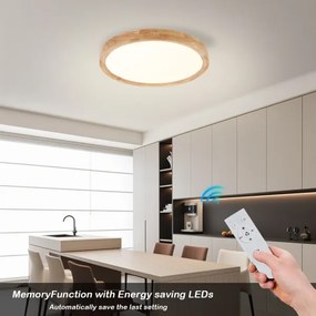 Brilagi - LED Stmívat. svítidlo WOODROUND LED/30W/230V 3000-6000K pr. 40 cm+DO