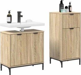 Sada koupelnového nábytku 2 ks Sonoma dub 39,5 x 36 x 88 cm 3393095