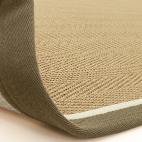 Khaki/v přírodní barvě oboustranný/ručně tkaný jutový koberec 120x170 cm Bordo Herringbone Khaki – Asiatic Carpets