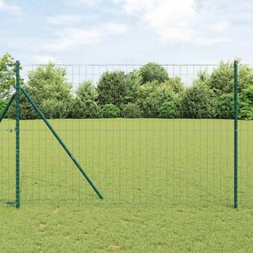 Euro plotové kotvení 10 x 1,6 m Ocel potažená PVC Zelená 3350302