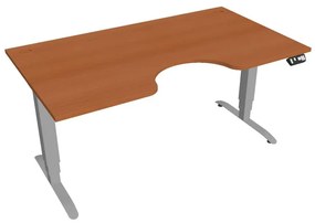 Hobis Motion Elektr. nastavitelný stůl 160x90 s pamětí - HOBIS ERGO MOTION MSE 3M 1600 Dekor stolové desky: třešeň, Barva kovové podnože: stříbrná