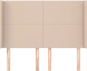 Čelo postele typu ušák cappuccino 147x16x118/128 cm umělá kůže 3119395