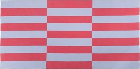 Červená/světle modrá bavlněná plážová osuška 100x160 cm Su – noo.ma
