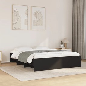Rám postele černý 150 x 200 cm kompozitní dřevo 3295647